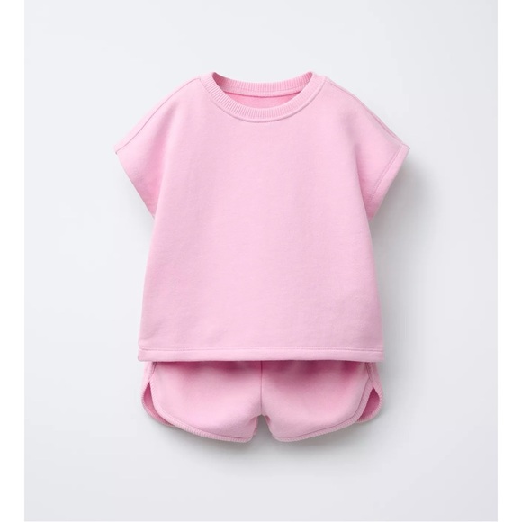 Zara | Matching Sets | Zara Plain Medium Weight Tshirt Bermuda Shorts ...